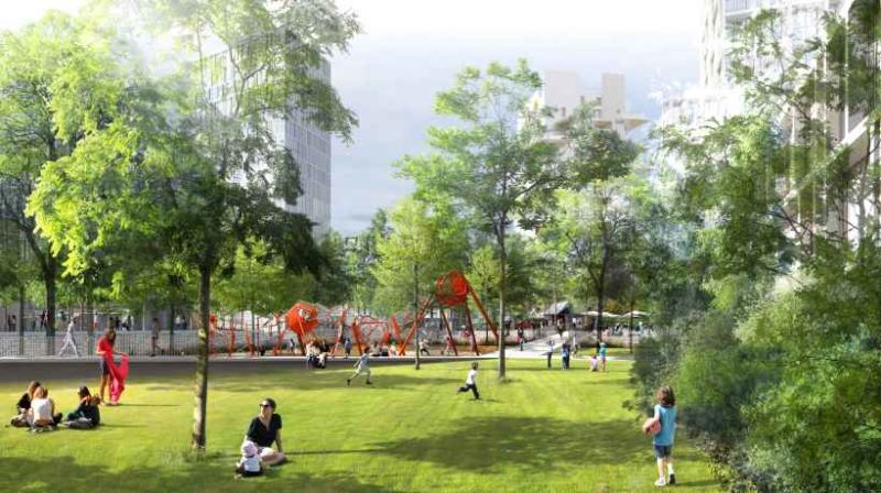 Des espaces publics de qualité et un parc urbain au sein du quartier